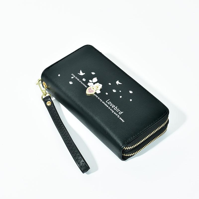 Buy Ladies Fashion Long Printed Bifold Coin Bag Card Holder Clutch ...