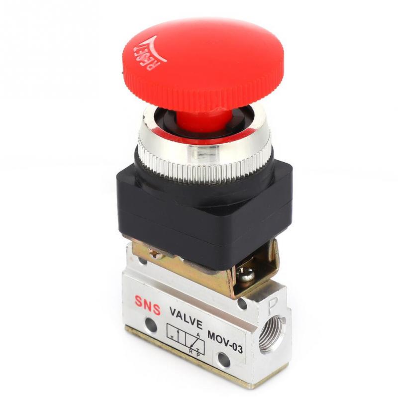 Buy 2 Position 3 Way G1/8 Pneumatic Mechanical Valve Push Button Switch ...