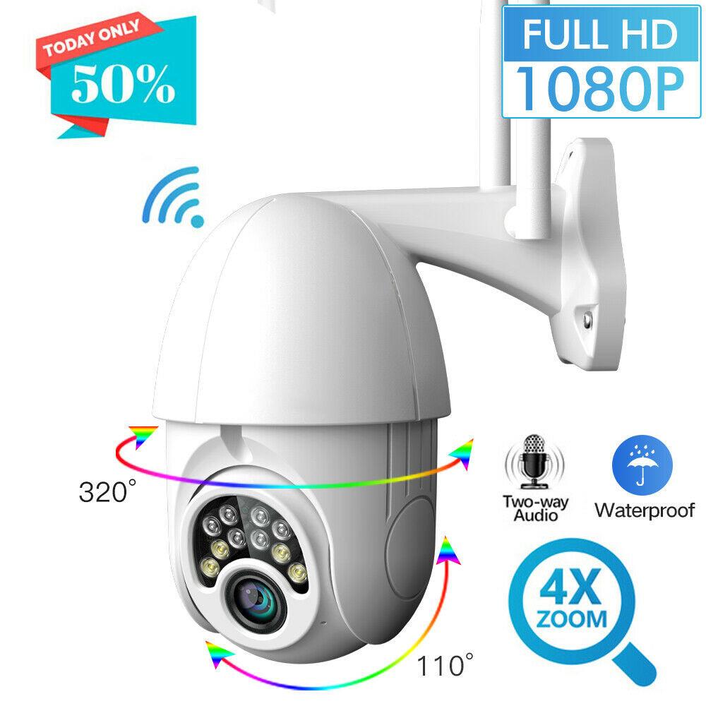 Outdoor Waterproof WiFi PTZ Pan Tilt 1080P HD Security IP IR Camera ...