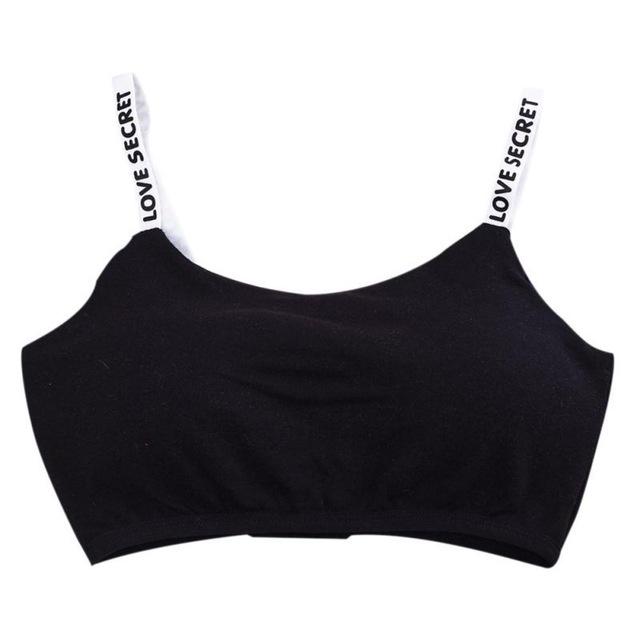 Buy Sexy Seamless Removable Padded Bra Casual Letter Print Bra Fitness ...