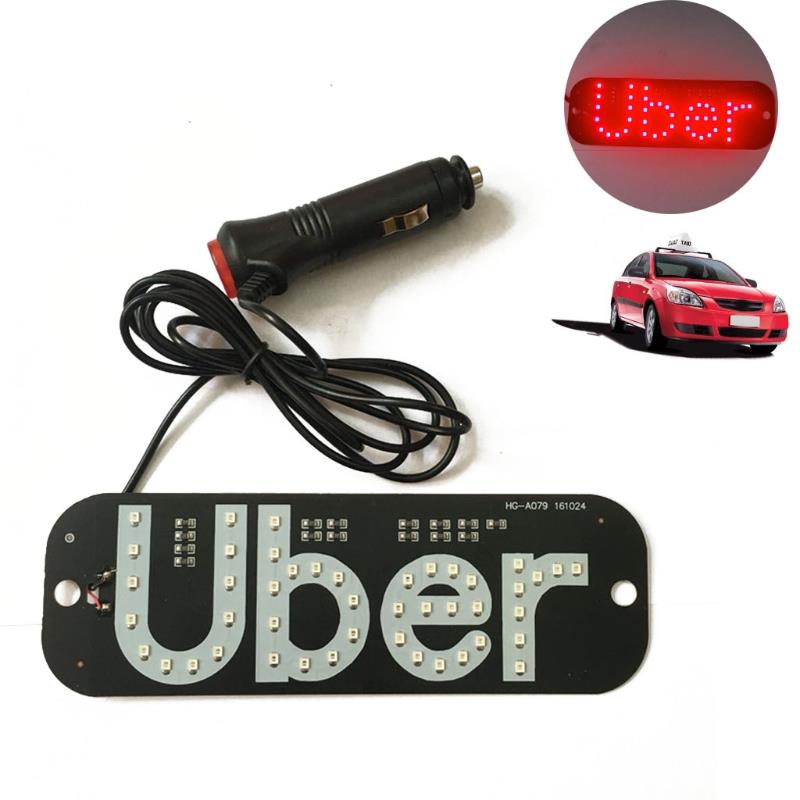 Buy Taxi Uber Indicator Sign Light Windshield Logo Lamp With Bright Led ...