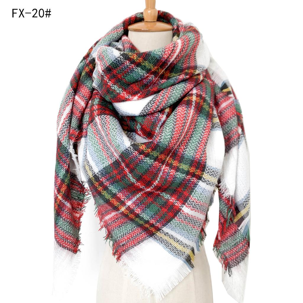 Buy Autumn and Winter Cashmere Plus Double-sided Colorful Checkered ...