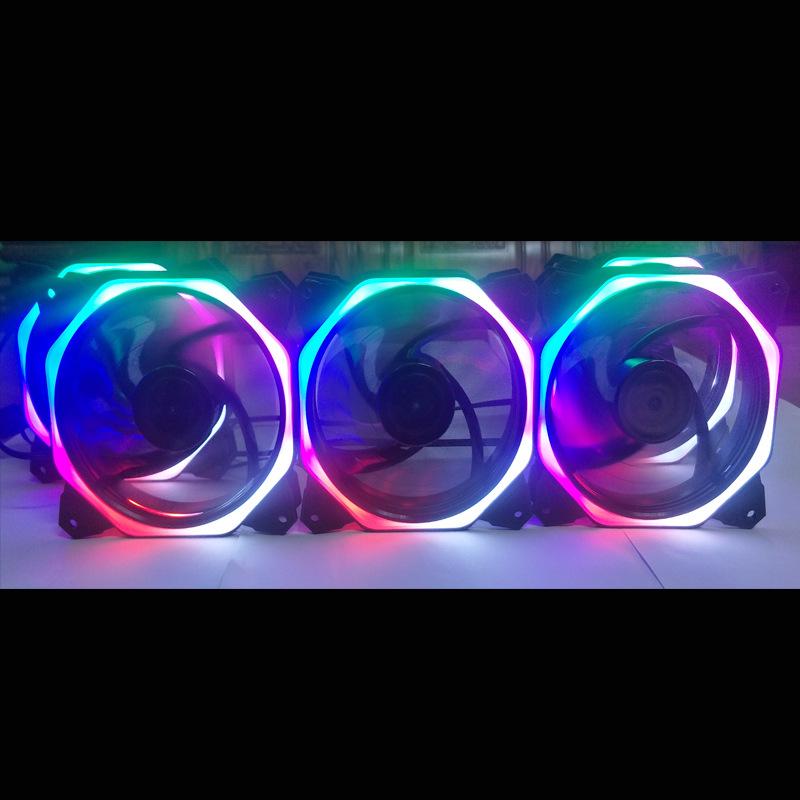 Cheap 12cm DC12V LED Light Up Silent Cooling Fan for Computer Case PC ...