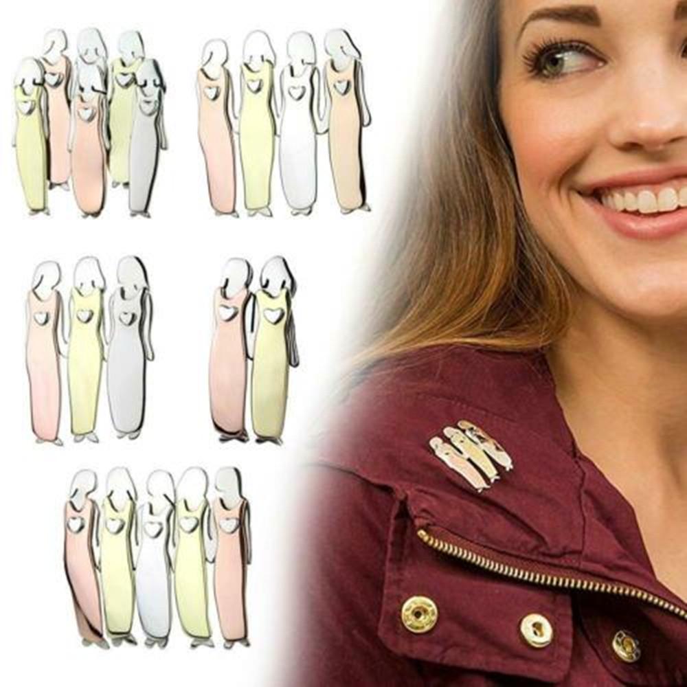 Buy 2-6 Sisters Pin Best Friends Pin Brooch Pin Christmas Gift Women ...