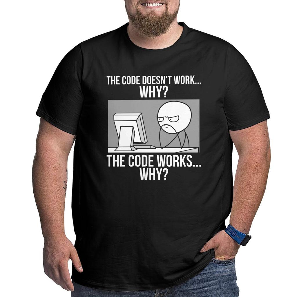 Cheap Programmer Programming Code Works T Shirt Men 100% Cotton Awesome ...