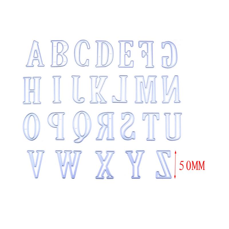 Buy Alphabet Cutting Dies Stencil DIY Scrapbooking Embossing Album ...