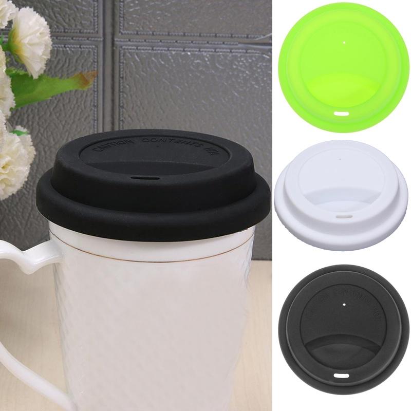 1PC Heat Resistant Cap Cover Cup Cup Cover Coffee Silicone Bouncy ...