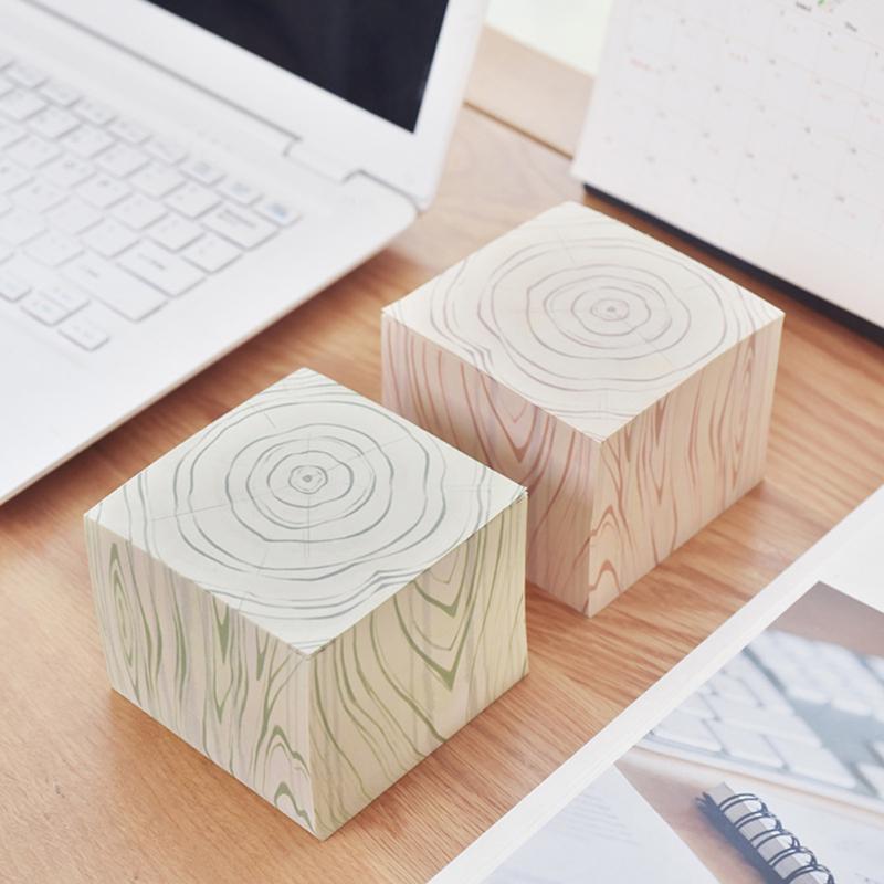 Buy Creative Sticky Notes Wood Grain Notepad Super Thick Square Brick ...