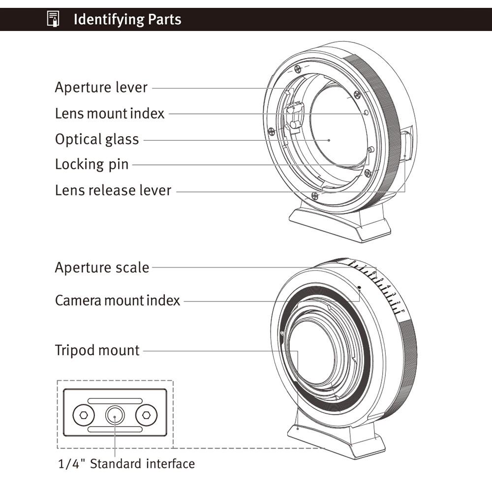 Buy HBKS Viltrox NF-M43X 0.71X Lens Mount Adapter Ring Focal Reducer ...