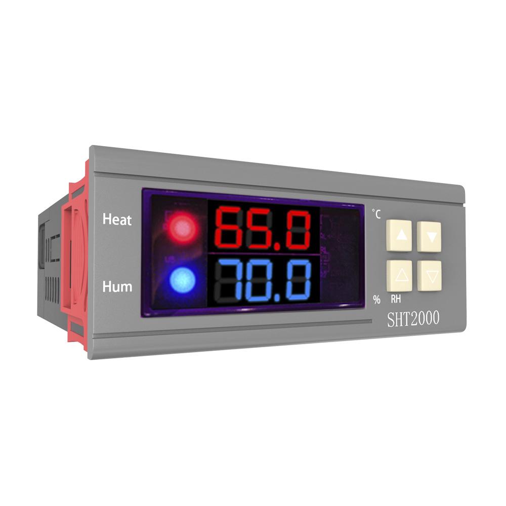 Buy SHT2000 Digital Thermostat Hygrometer Temperature Humidity Controller 10A With Probe AC 110 ...