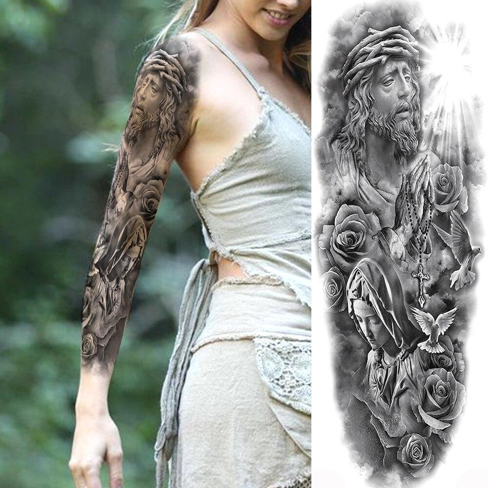 Buy Demon Skeleton King Temporary Tattoos For Men Women Body Art Full ...