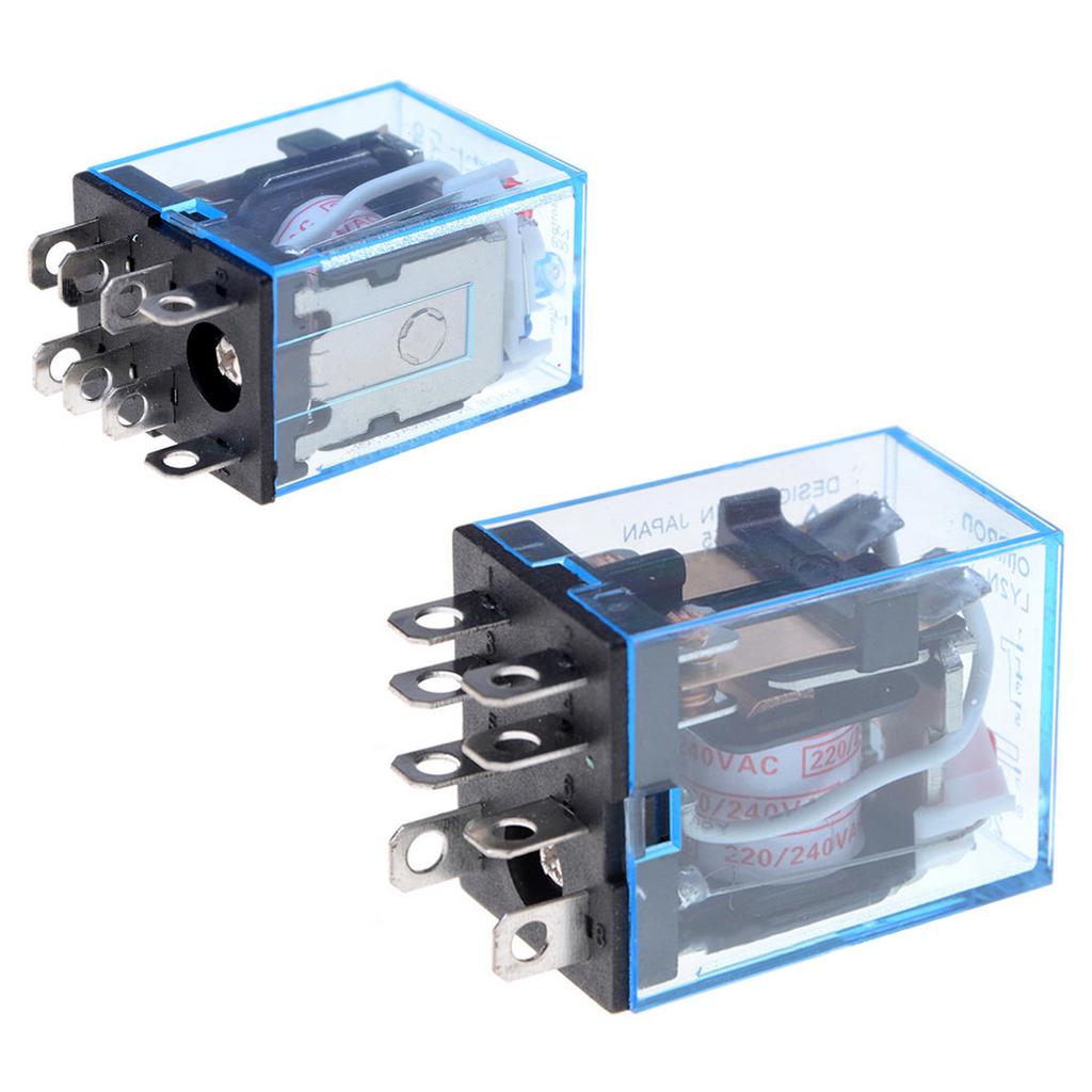 MY2P HH52P MY2NJ Relay DPDT Mini Electromagnetic Power Relay with Socket LED AC 110V 220V DC 12V ...