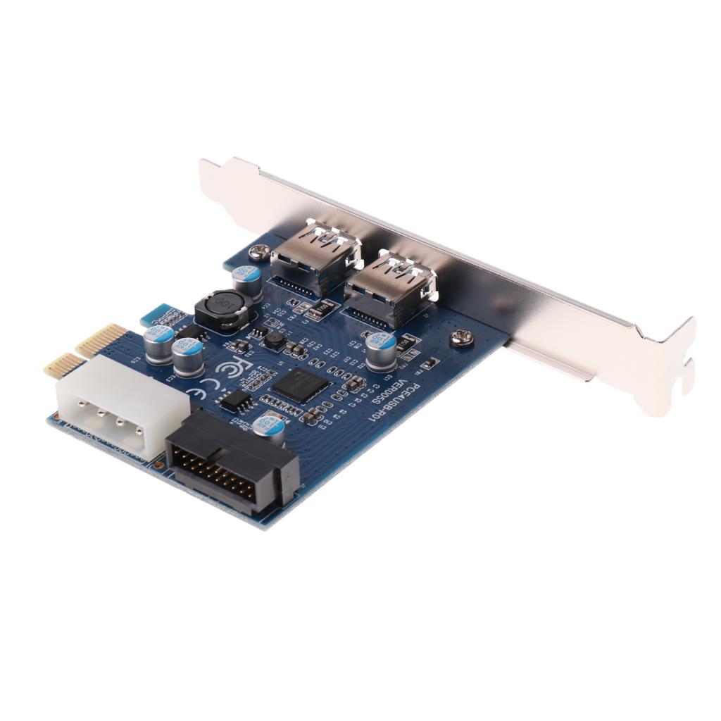 PCI-E to 2Ports USB 3.0 HUB PCI Express Expansion Card Adapter Extender ...