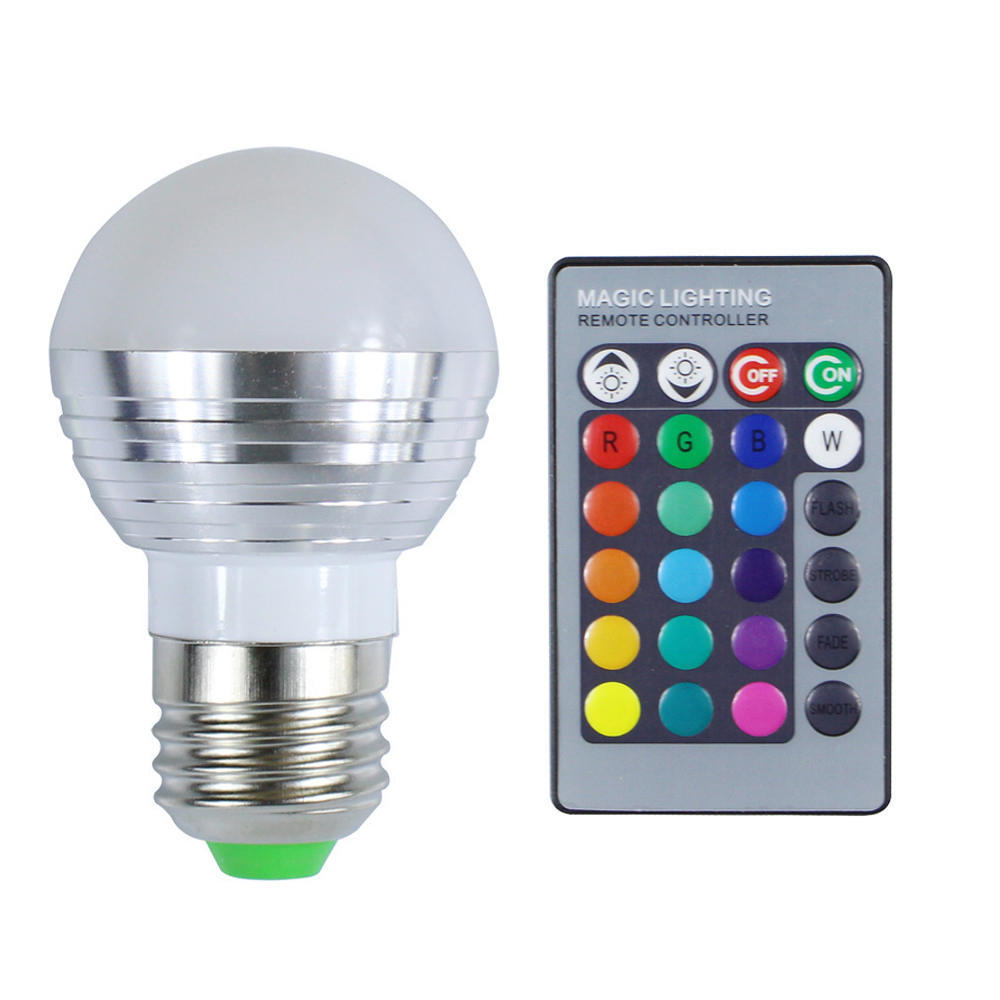 Buy 16 Colors RGB LED Bulb Christmas Decor LED Night light E27 3W ...