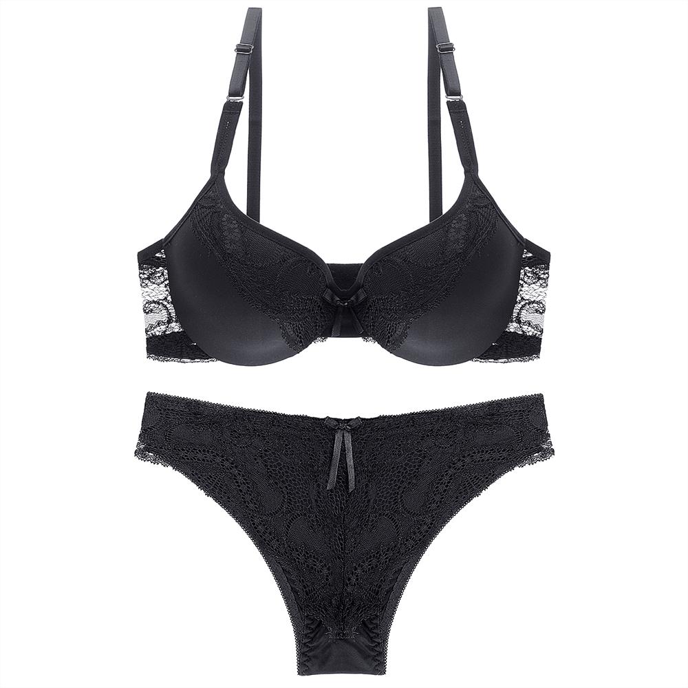 Artdewred Lace Bra Panties Set Women Lingerie Thick Push Up Brassiere