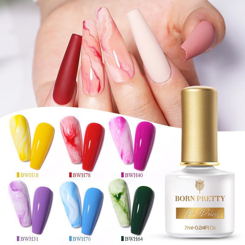 Cheap BORN PRETTY Blossoming Gel Nail Polish 7ml Clear Watercolor Transparent Nail Art Design ...