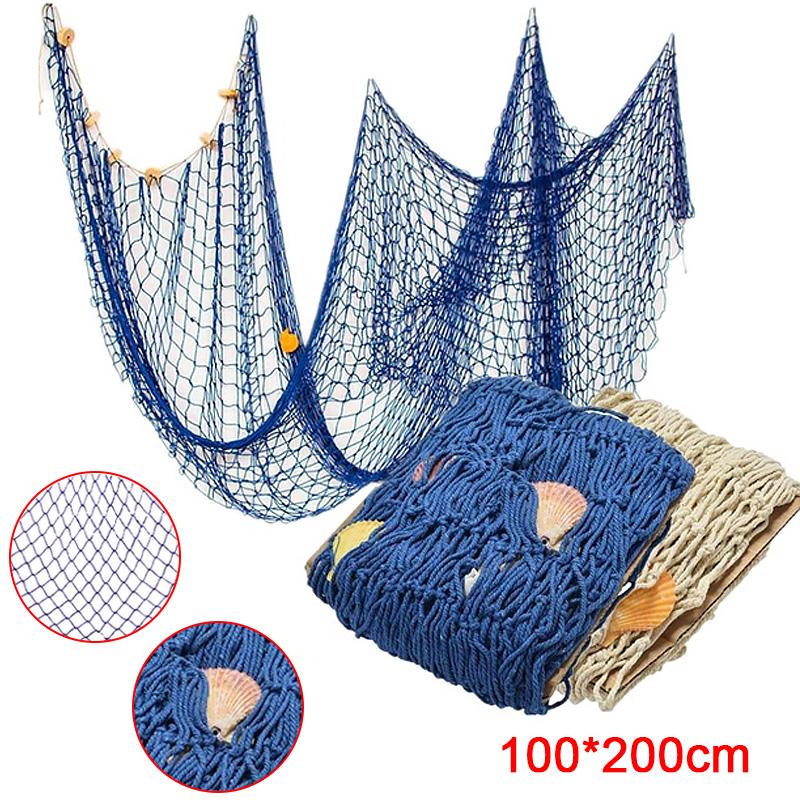 Buy Mediterranean Decorative Nautical Fishing Net Beach Party Decor ...