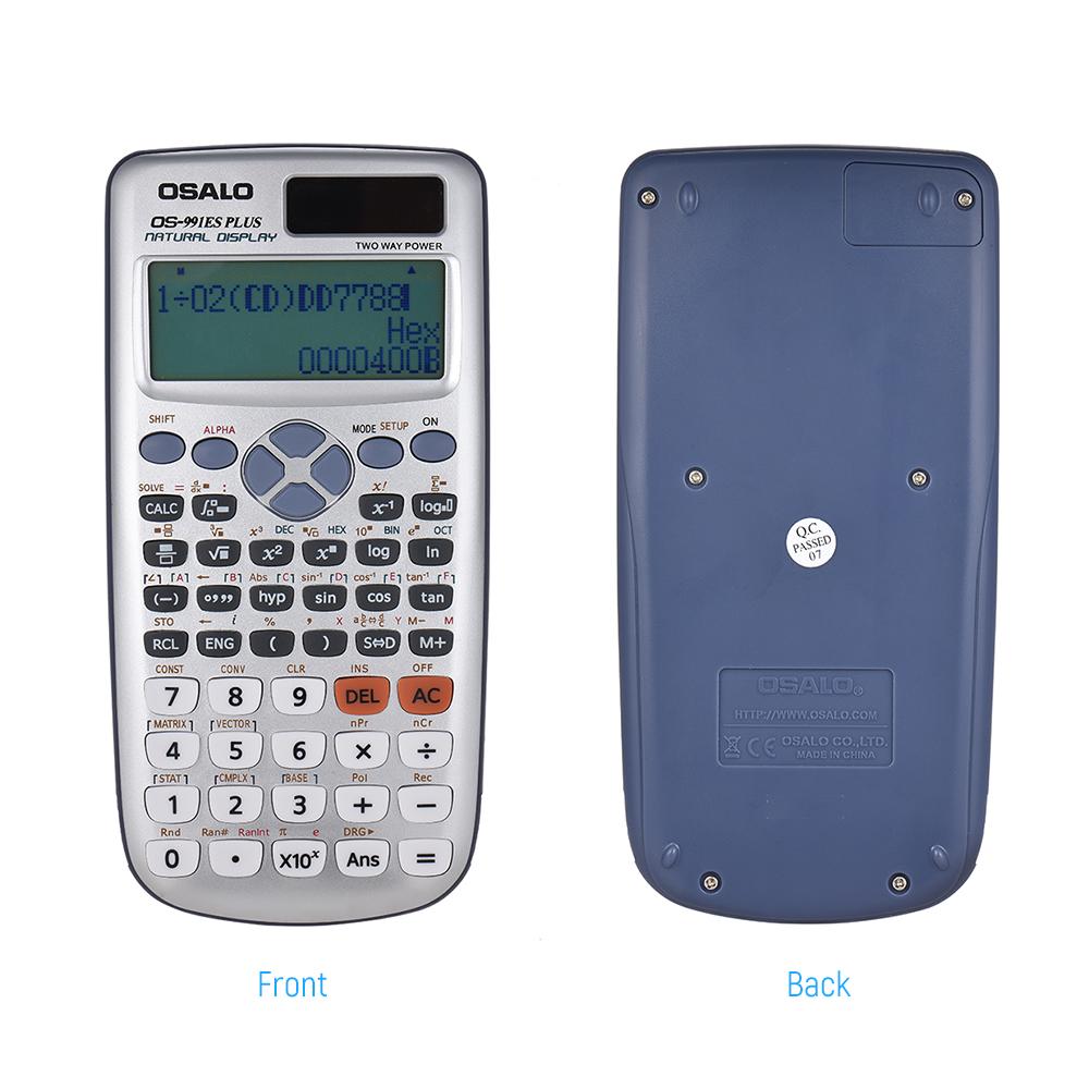 Buy OSALO OS-991ES PLUS Engineering Scientific Calculator Dual Power ...