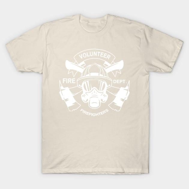 Buy Men Premium Cotton Harajuku T Shirt Firefighter Volunteer ...