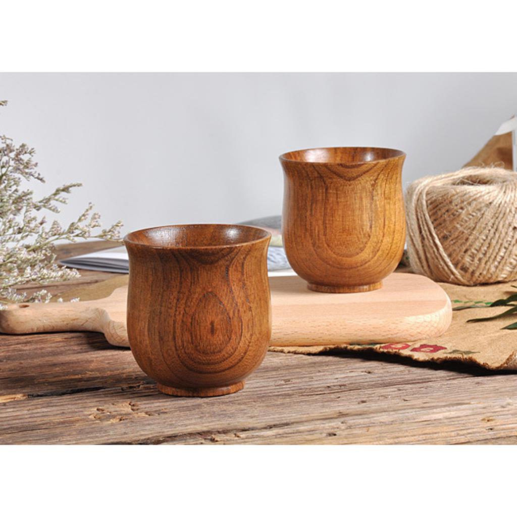 Small Wooden Cup Handmade Natural Wood Coffee Tea Beer Juice Milk Mug ...