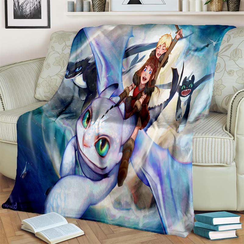 💰Köp billigt online Toothless Blankets Night Fury Black Dragon Blankets ...