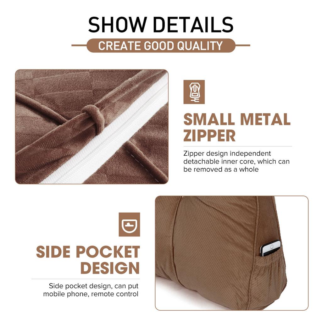 Buy Triangle Cushion Triangular Wedge Lumbar Pillow Support Cushion ...