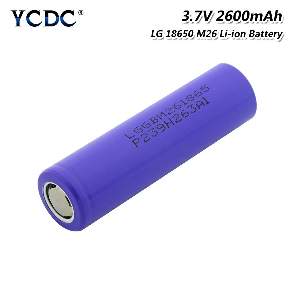 Buy 2600mAh 10A High Drain 18650 LG M26 Lithium Battery For Vape ...