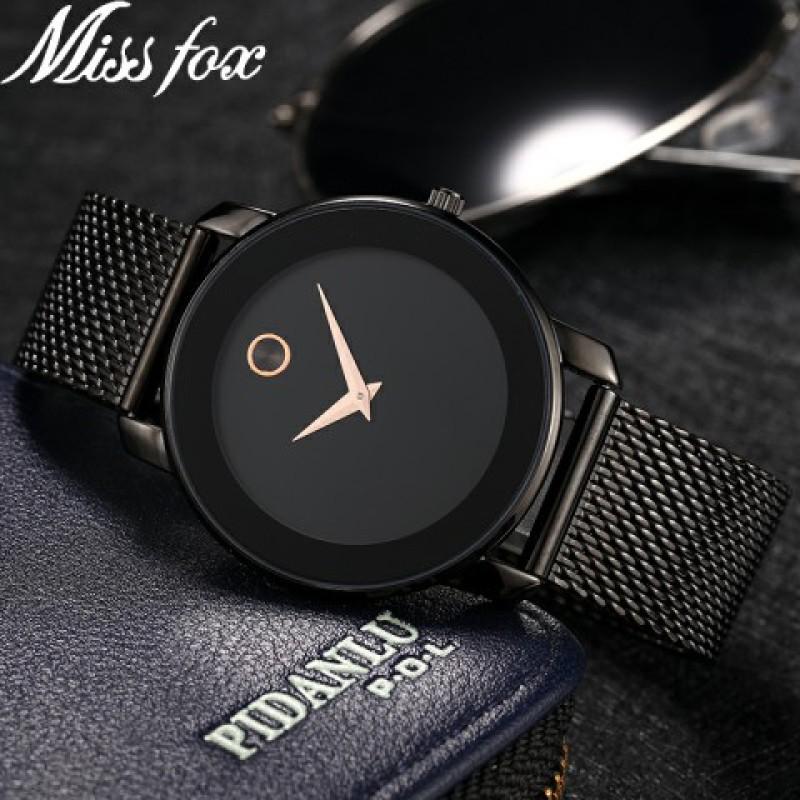 Buy Miss Fox Ladies Gold Watch Women Famous Brand Minimalist Steel Mesh ...