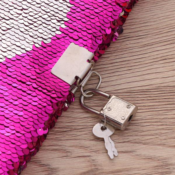 1 Pc Love Heart Notebook Reversible Colorful Sequin Private Journal ...