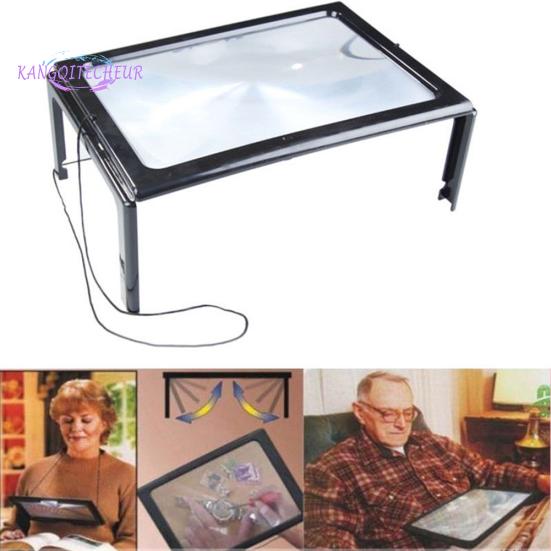 Buy Full Page Magnifier with LED Light Holder Glass Book Reading Aid ...