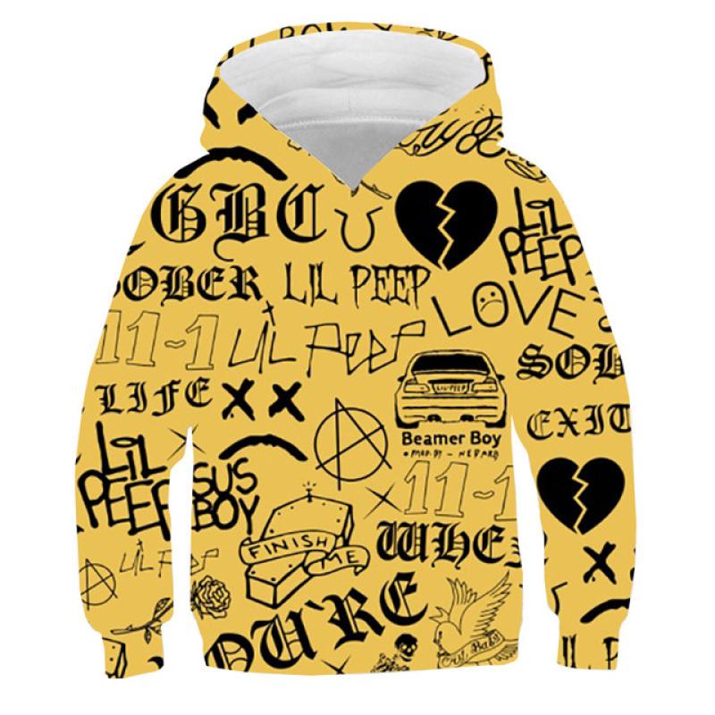 Buy 3D Lil Peep Hoodies Adults Kids Rapper Cry Baby Pullover Men ...