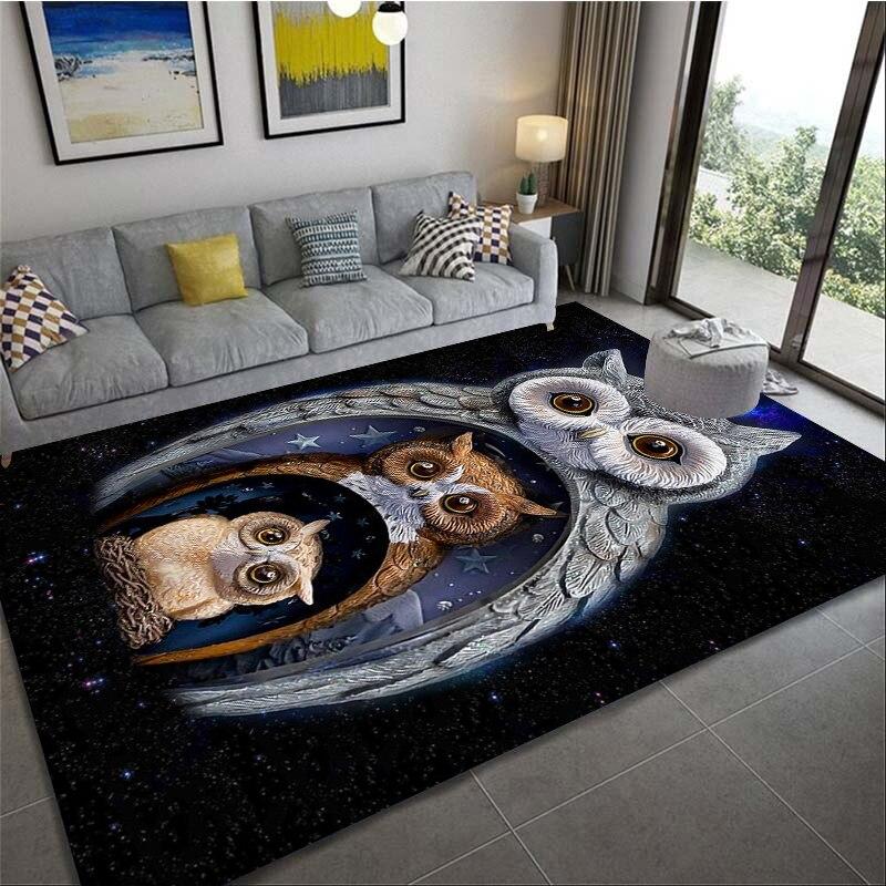 Buy Cartoon Owl Area Rug Carpet Living Room Home Decor Sofa Table Rug ...