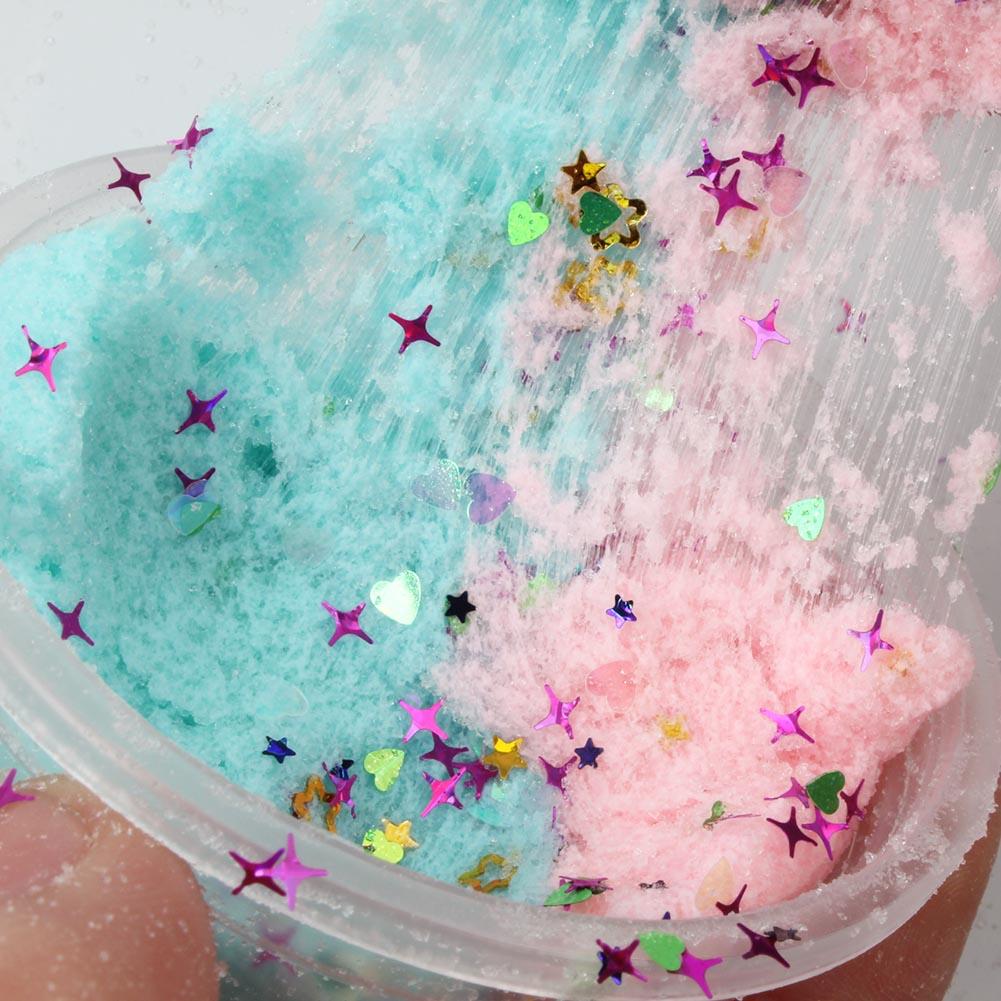 Crystal Dynamic Sequin Fluffy Slime Toy Hand-Pulled Mud DIY Plasticine ...