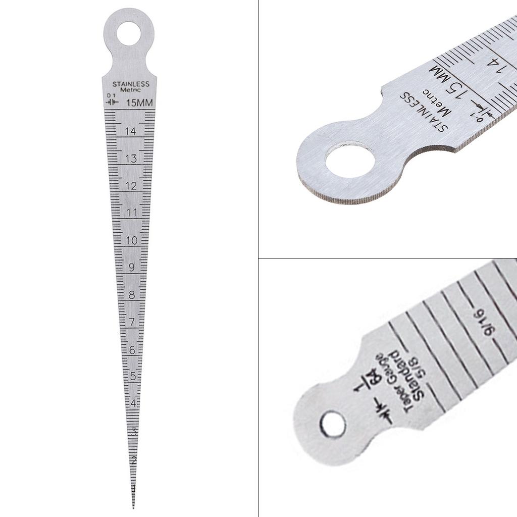 Buy Stainless Steel Wedge Feeler Aperture Gauge with Imperial / Metric ...