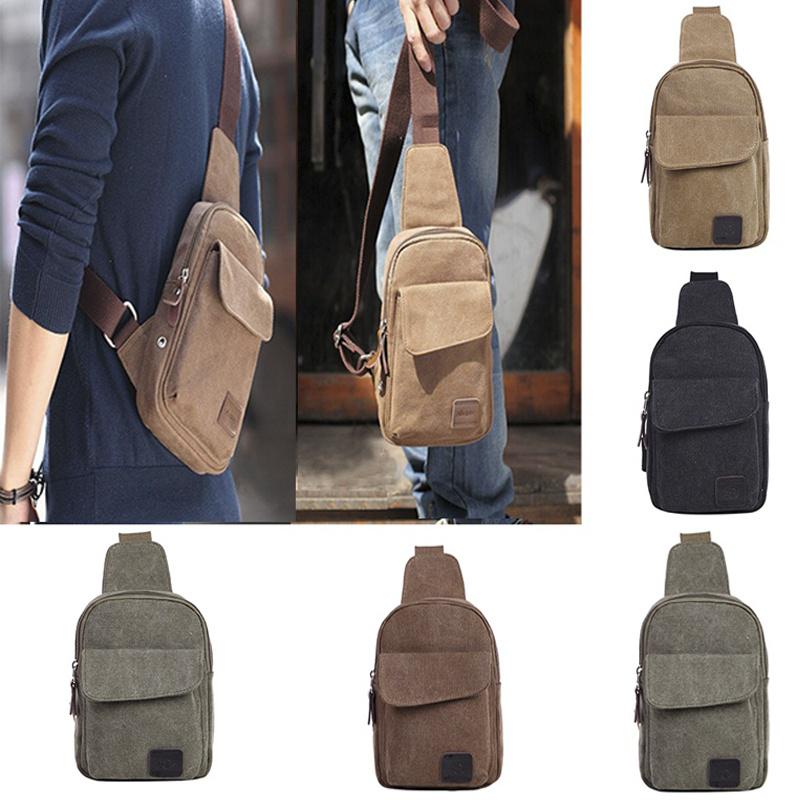 Buy Boys Men Canvas Satchel Casual Cross Body Handbag Messenger ...