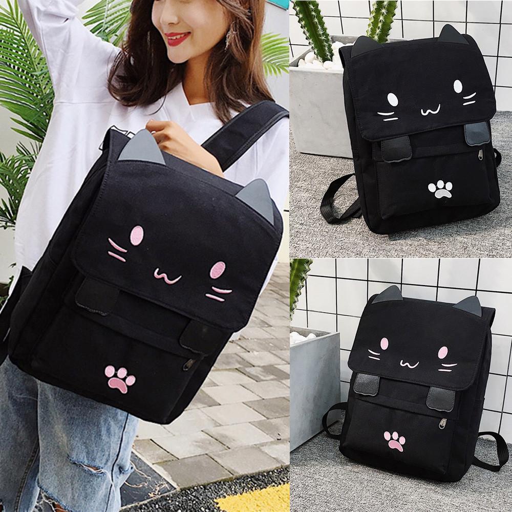 Buy Fashion Hot Women Girl Cartoon Canvas Backpack Student Satchel ...