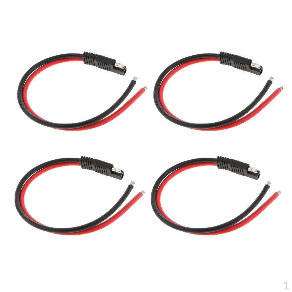 Buy 4Pieces 10AWG SAE Harness Extension Connector For Car Motor Solar ...