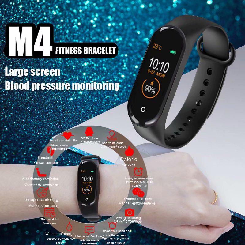 Buy M4 Sport Smart Watch Women Men Heart Rate Monitor Blood Pressure ...