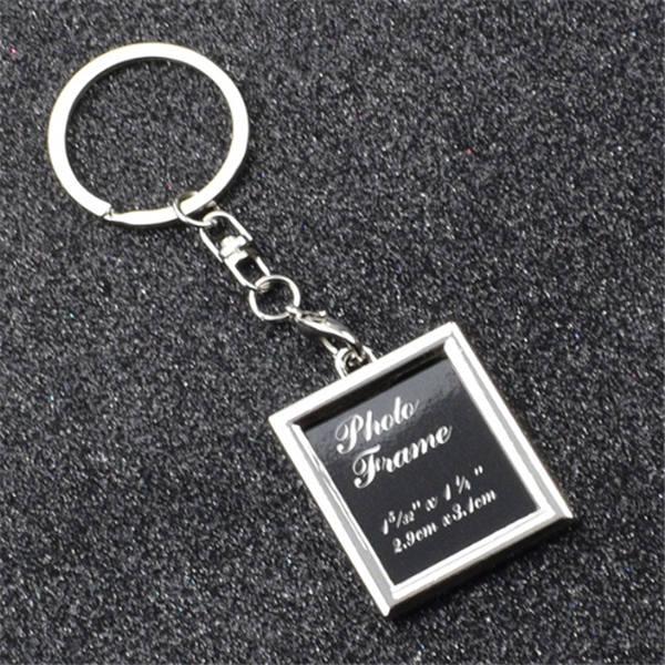 Buy Fashion Love Keychain Photo Frame Couple Keychain Square Photo ...