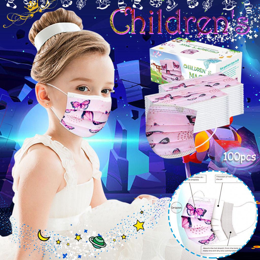 Buy Children's Mask Disposable Face Mask Industrial 3Ply Ear Loop 50 ...