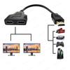 Buy HDMI Splitter Adapter Cable 2 Dual Port Y Splitter 1 In 2 Out HDMI ...