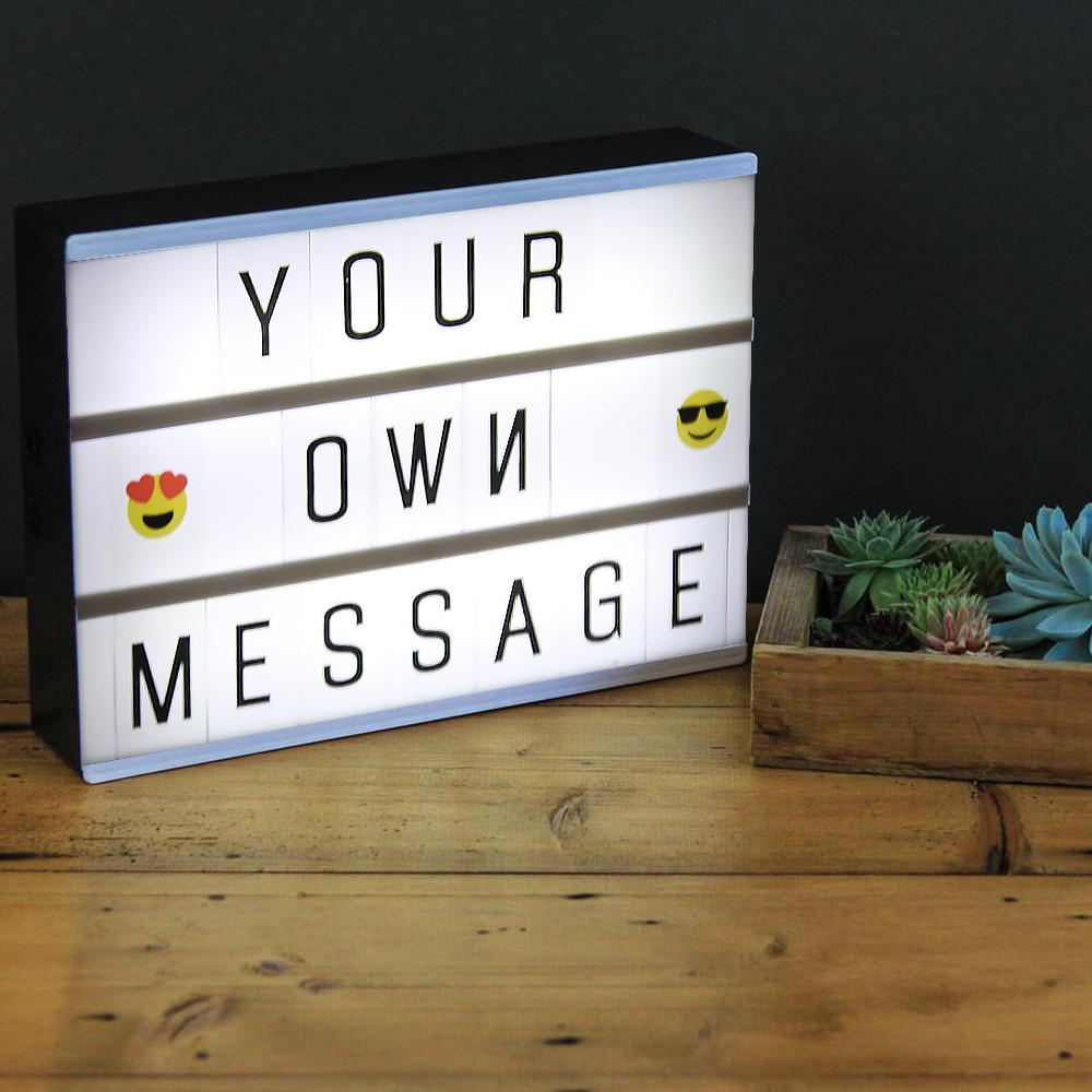Buy A4 A6 LED Night Light Box Night Lamp DIY BLACK Cards Letter Light ...