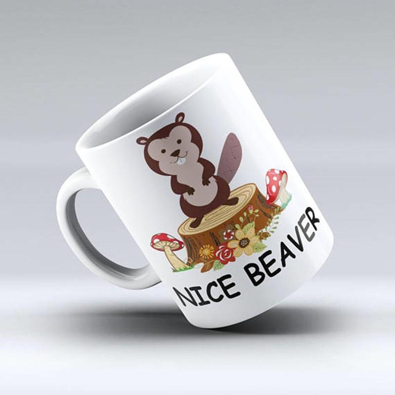 Buy Nice Beaver Mug ,Floral Mug ,Cute Coffee Mug ,Beaver Coffee Mug ...