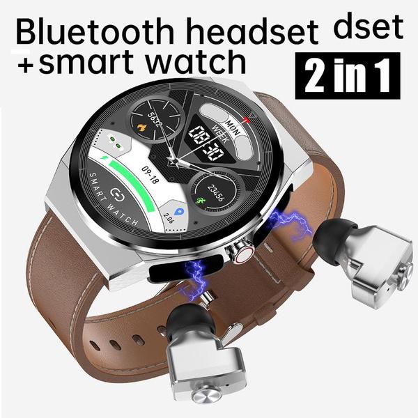 Buy 2 In 1 Smartwatch TWS Wireless Bluetooth Headset Heart Rate Blood ...