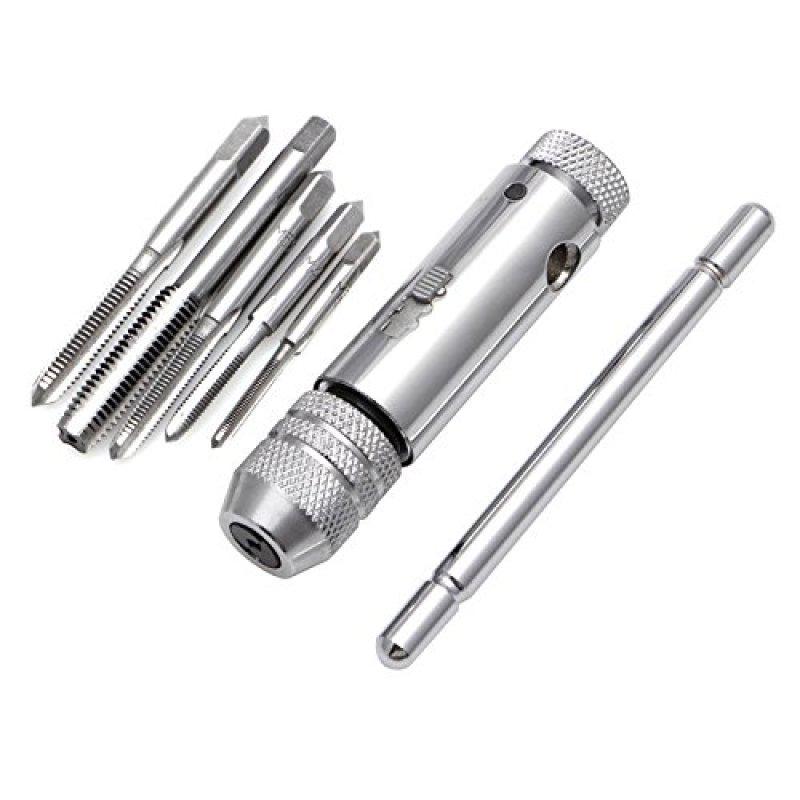 Buy 5Pcs/Set Adjustable M3-M8 T-Handle Ratchet Tap Wrench Machinist ...