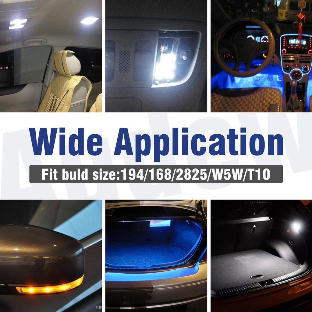 Buy 10/ 20pcs Audew W5W / T10 LED CANBUS Car Lamps Vehicle Wedge Type ...