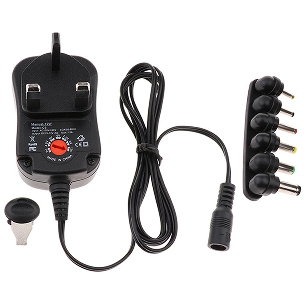 DC USB Adjustable Charger Power Supply Adapter Wall UK Plug 12W uygun ...