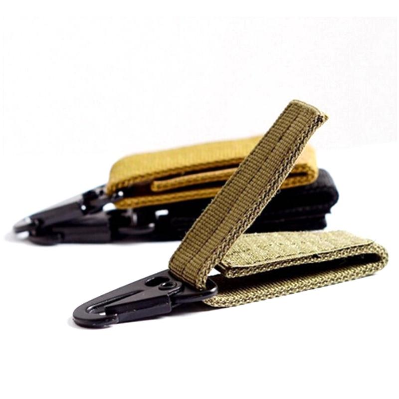 Buy Tactical Molle Key Ring Hook Nylon Keeper Key Chain Hanging Belt ...