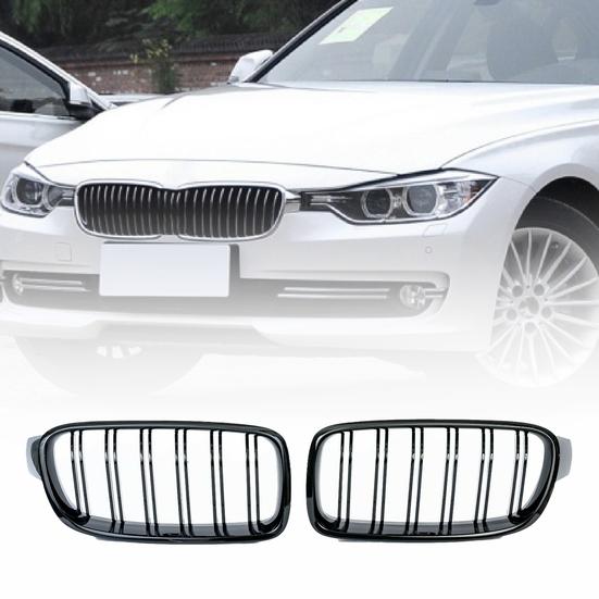 1Pair Front Grilles Grills Matte Black 51130054493 51130054494 ...