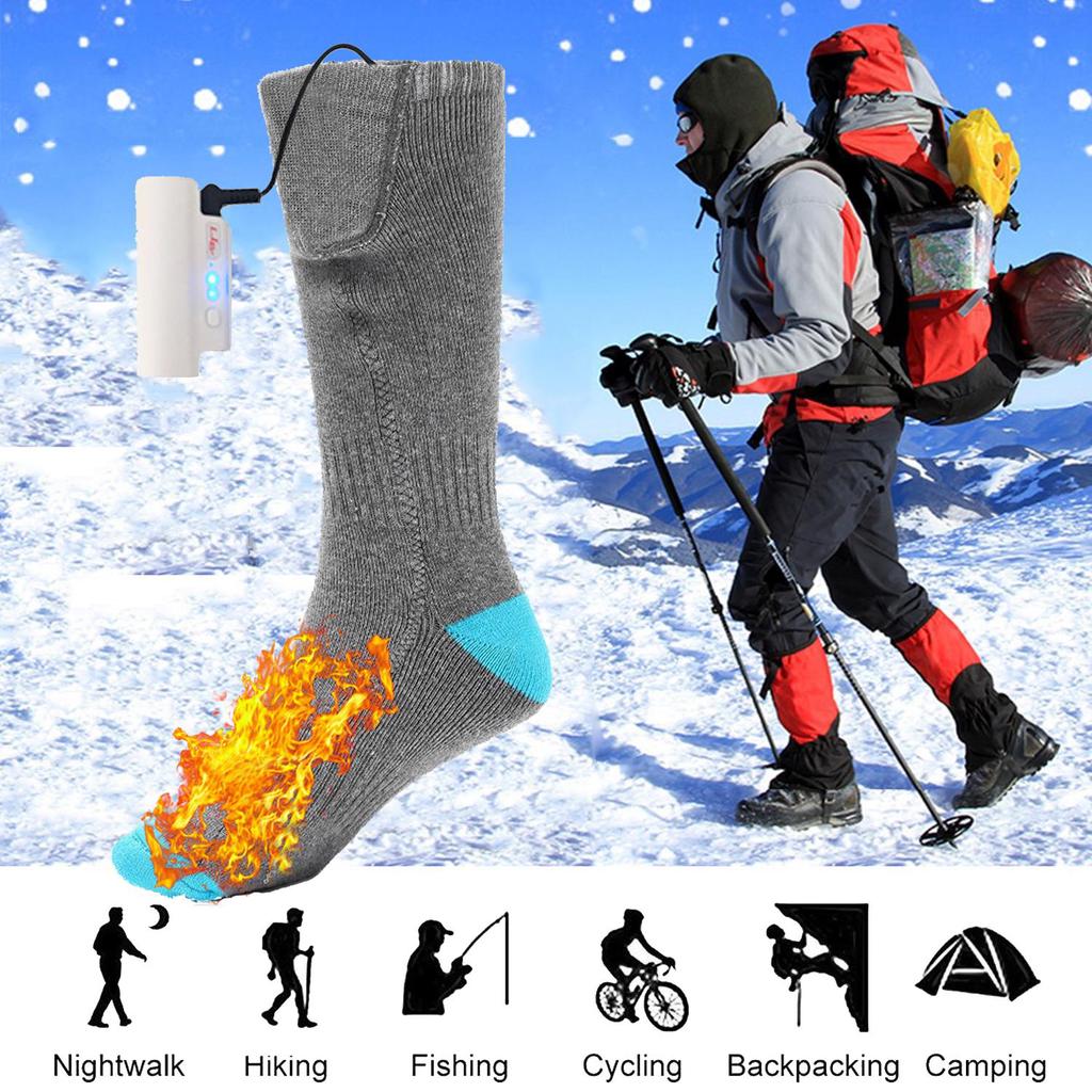 Buy 2200mAh Battery Rechargeable Heated Socks Winter Sport Socks Feet ...
